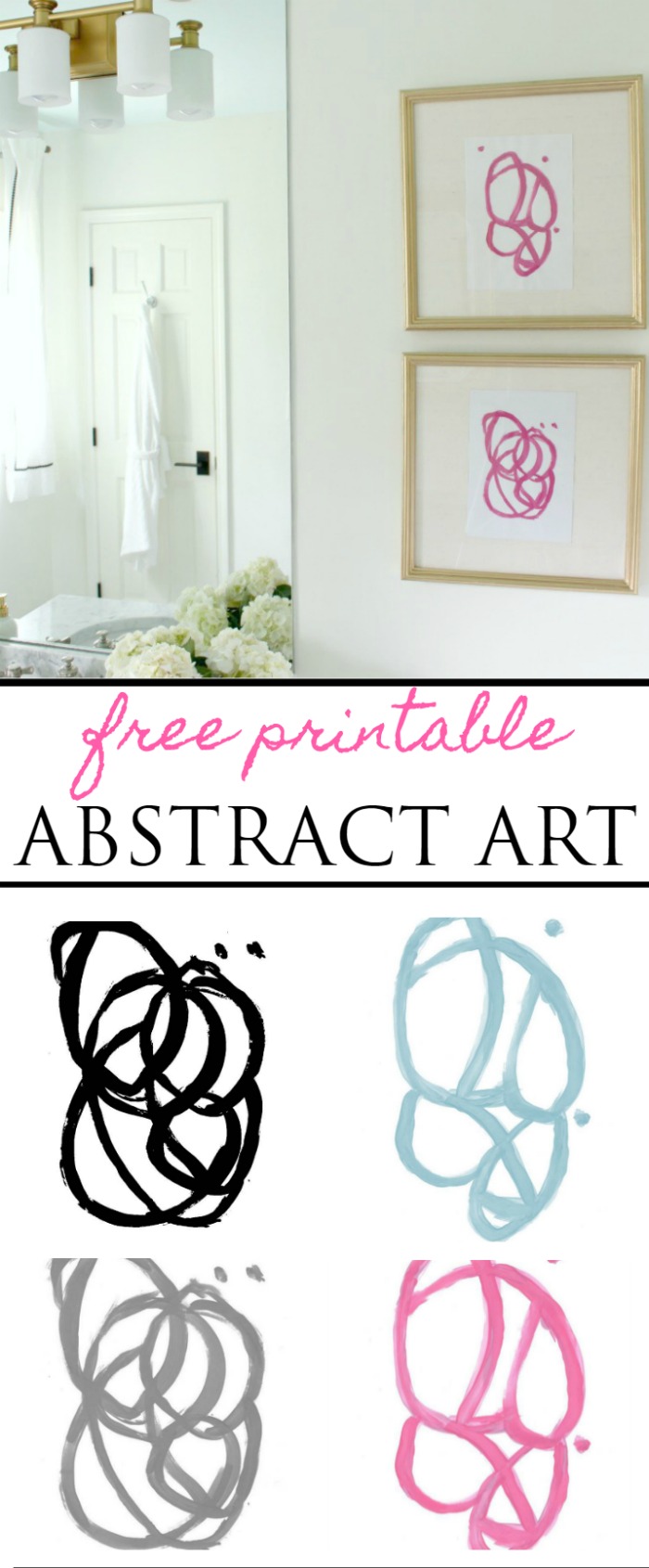 Free Printable Abstract Wall Art - Southern State of Mind Blog by Heather